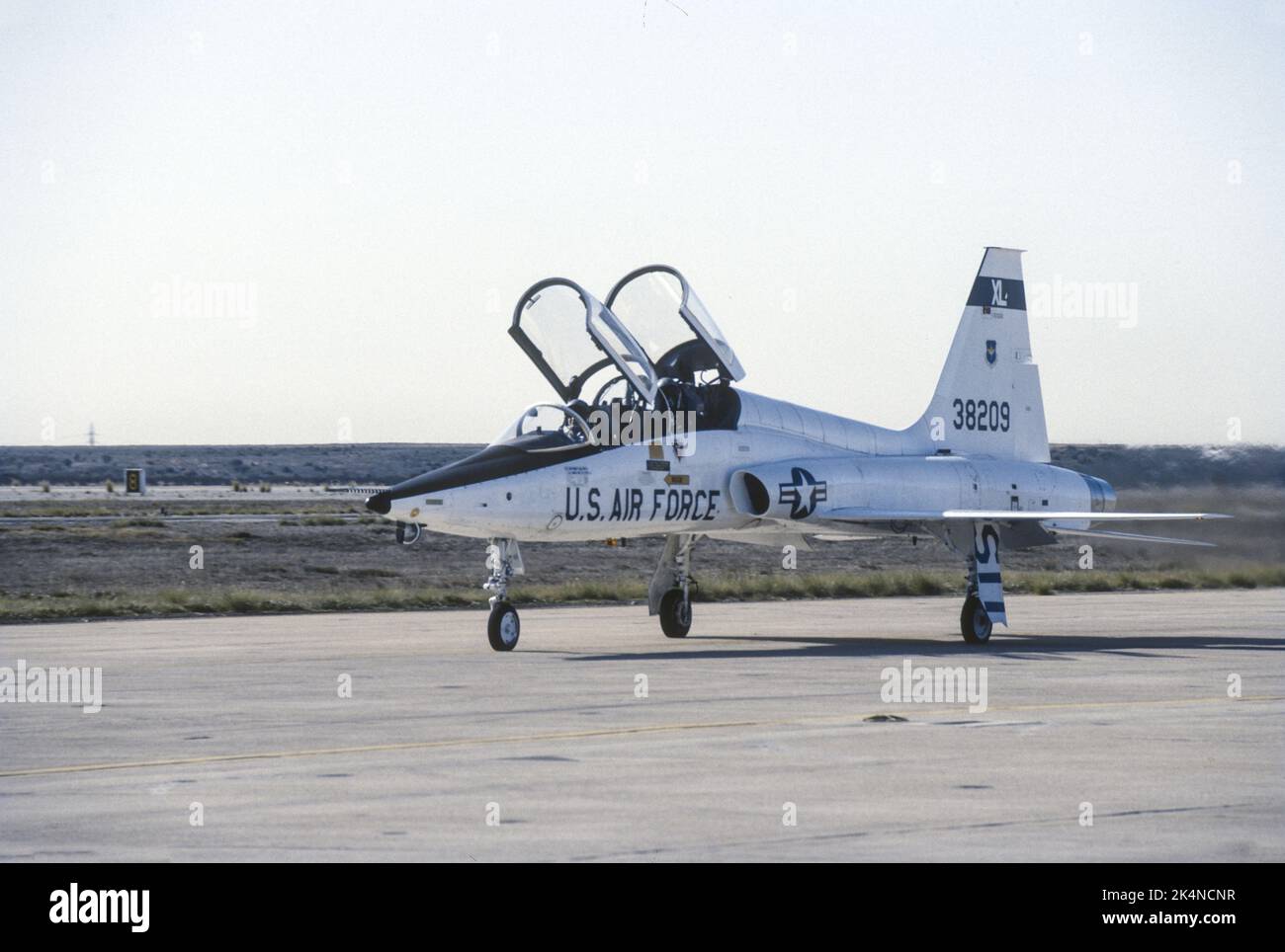 United States Air Force T-38 Talon taxis at Edwards Air Force Base in ...