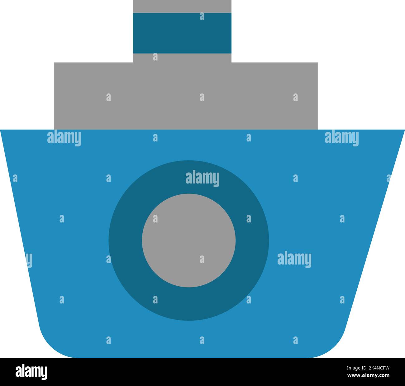 Transport ship, illustration, vector on a white background Stock Vector ...