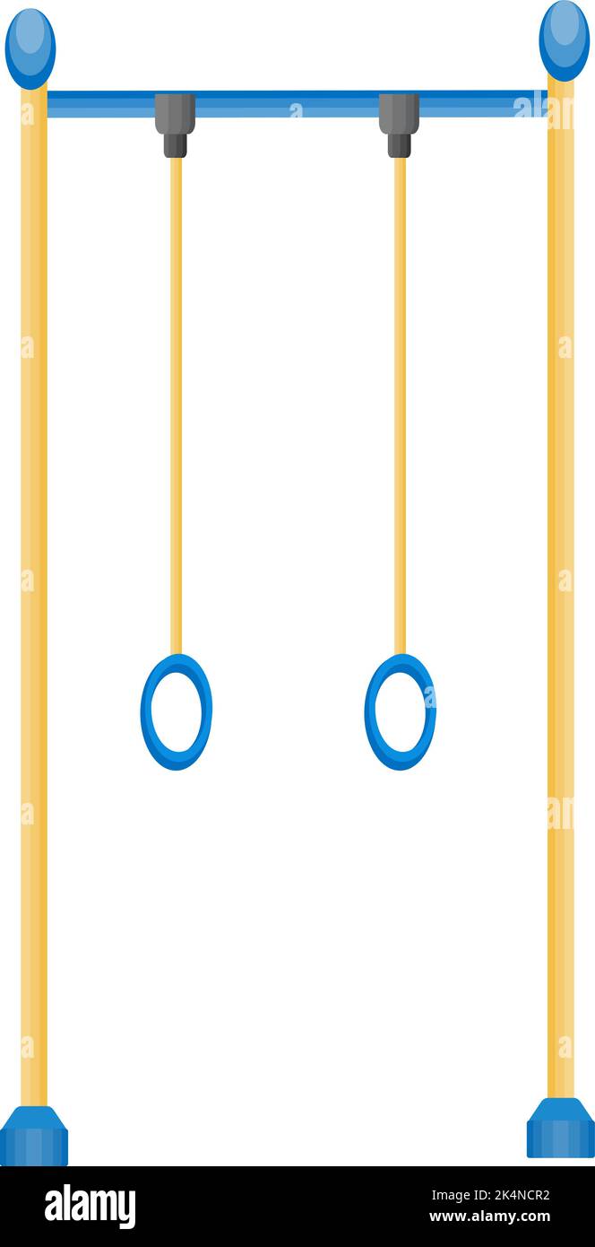 Yellow monkey bars, illustration, vector on a white background Stock ...