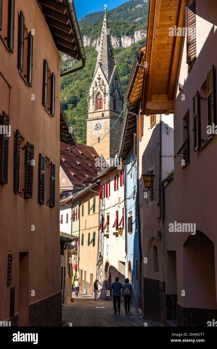 The village of Tramin an der Weinstraße, in South Tyrol, Gewürztraminer ...