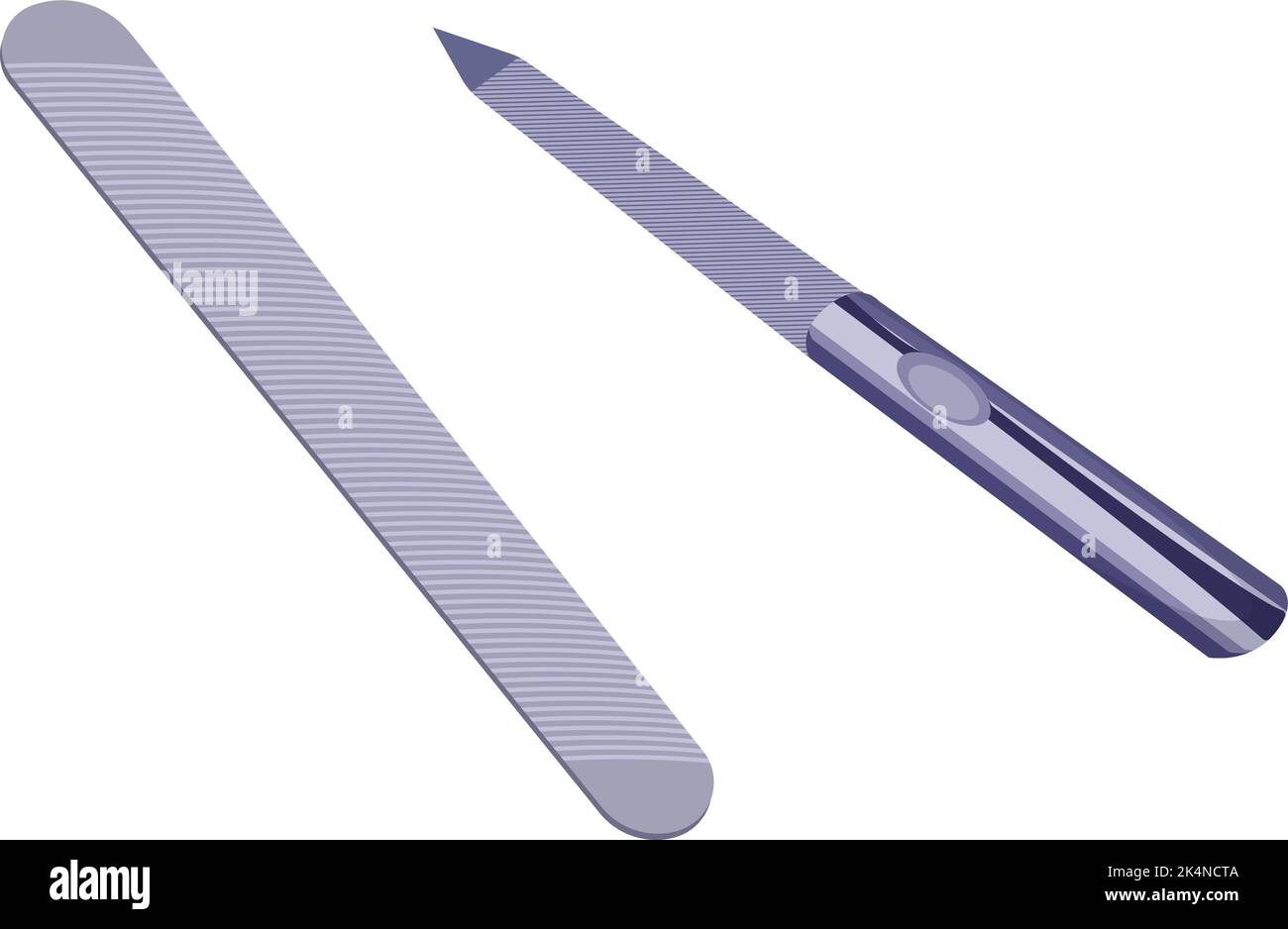 Nail files, illustration, vector on a white background Stock Vector ...