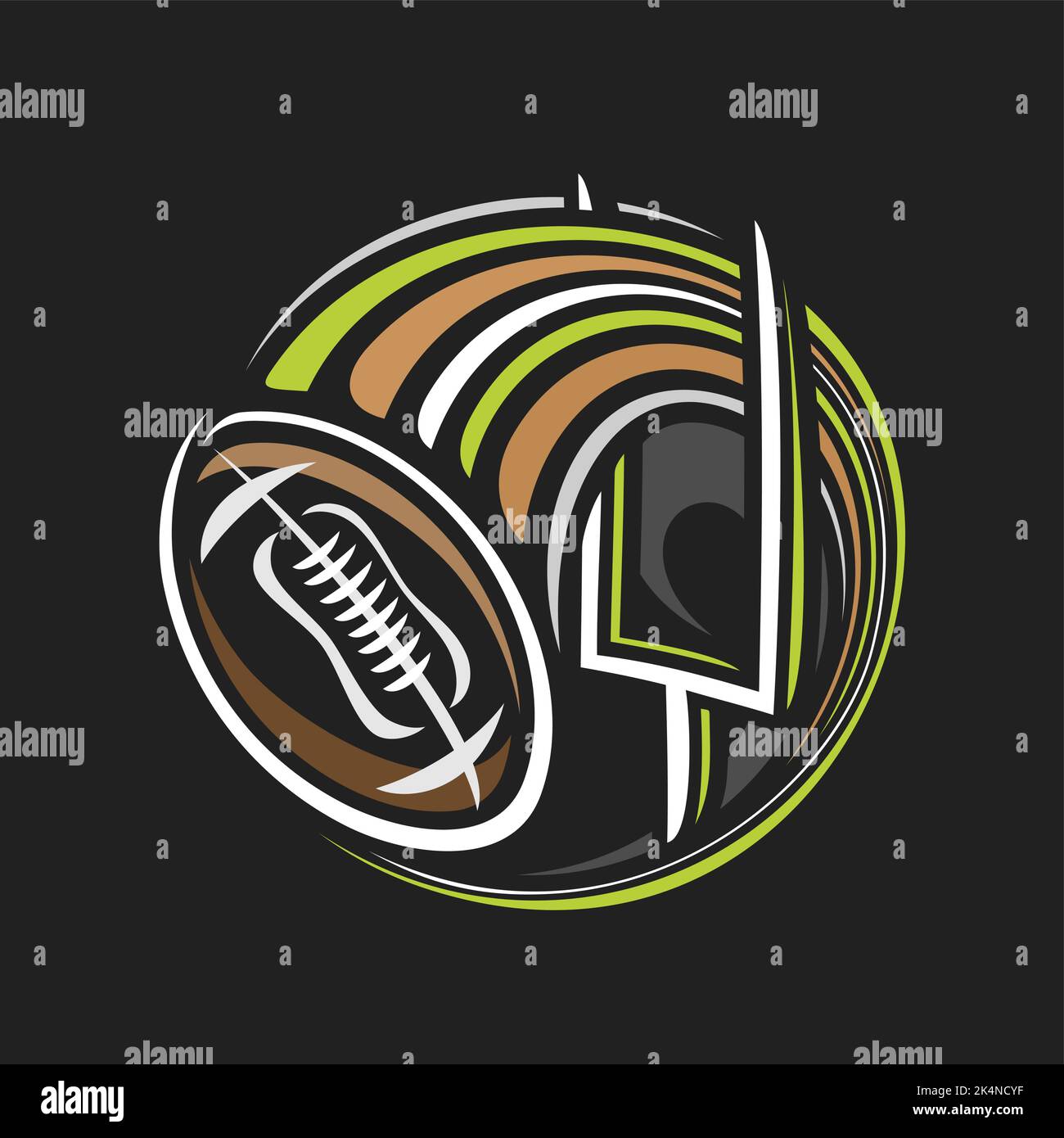 Vector logo for American Football, isolated trendy emblem with ...