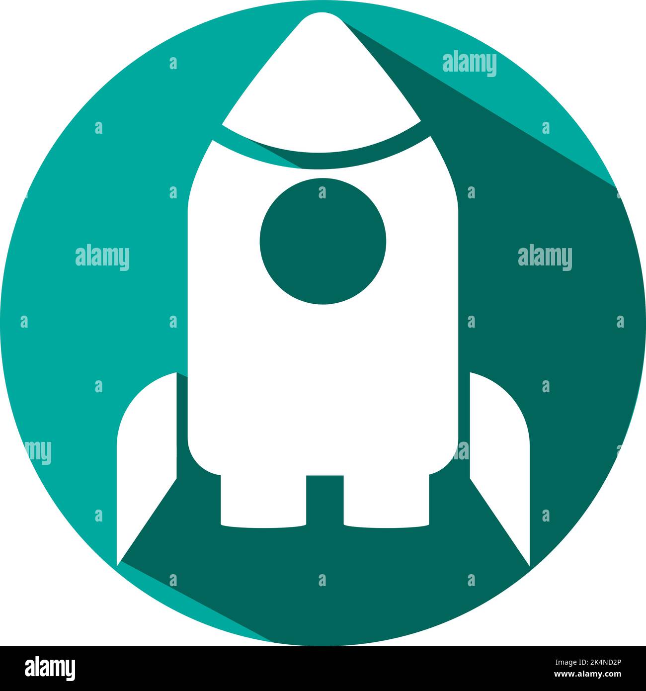 Space rocket, illustration, vector on a white background Stock Vector ...