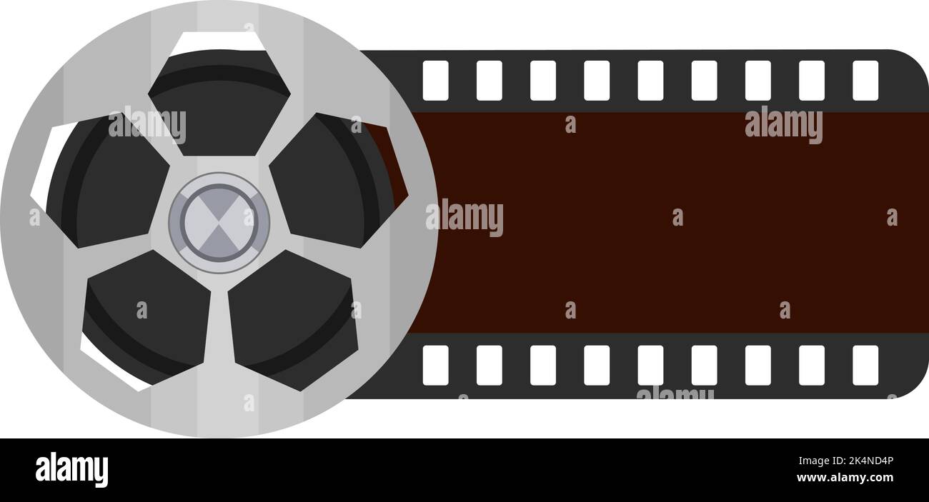 Movie track, illustration, vector on a white background Stock Vector ...