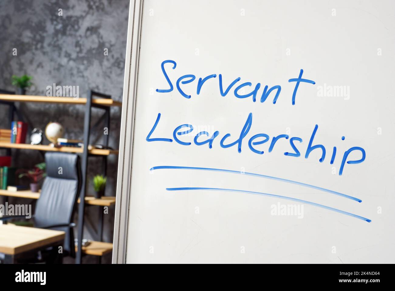 Servant leadership written on the whiteboard in the office Stock Photo ...