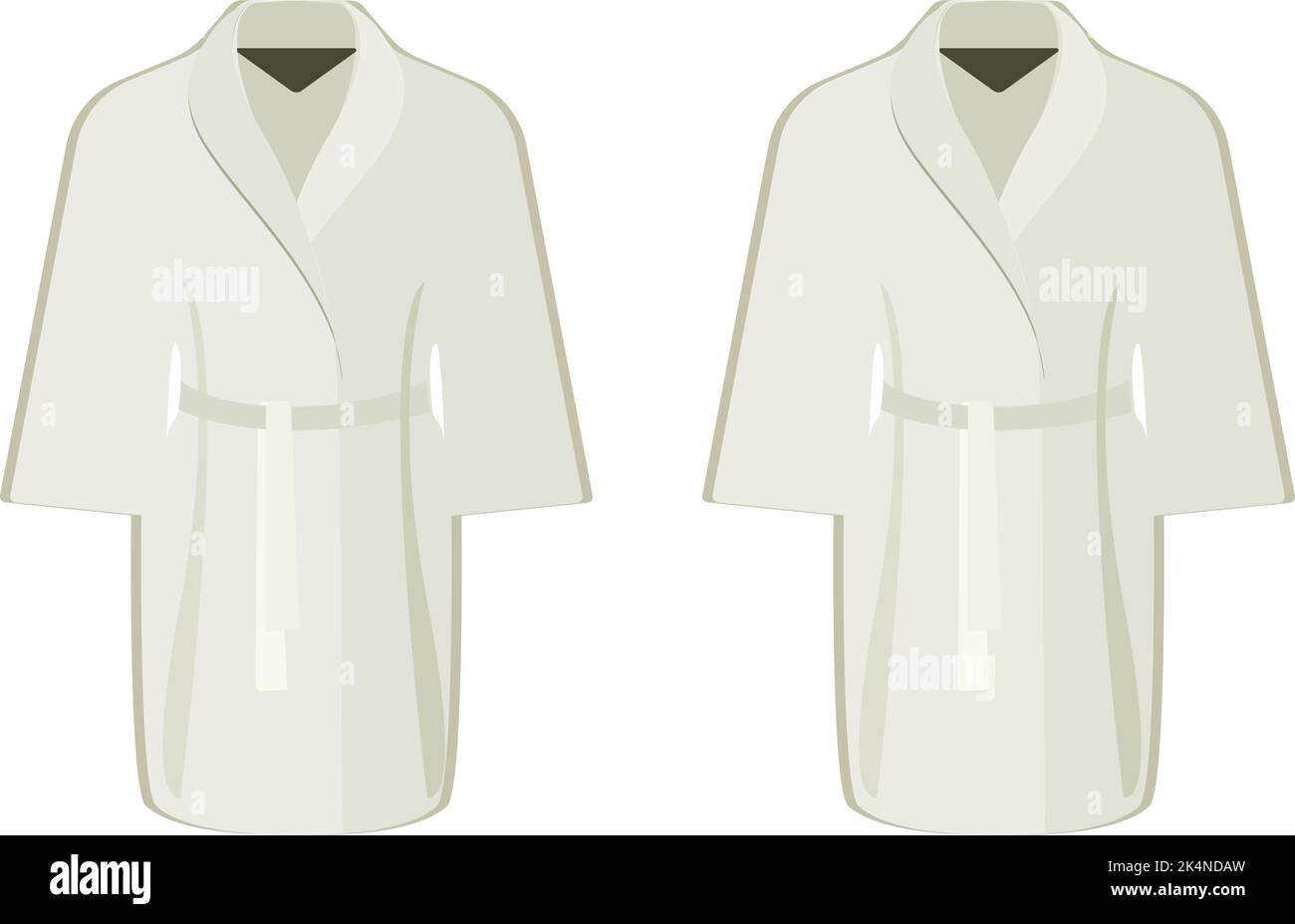 Bath robes, illustration, vector on a white background Stock Vector ...