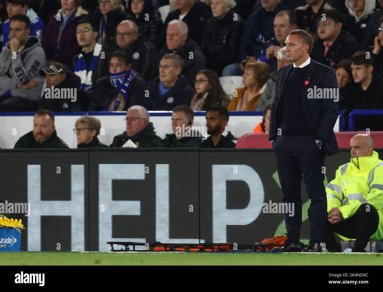 Leicester, England, 3rd October 2022. Brendan Rogers manager of ...
