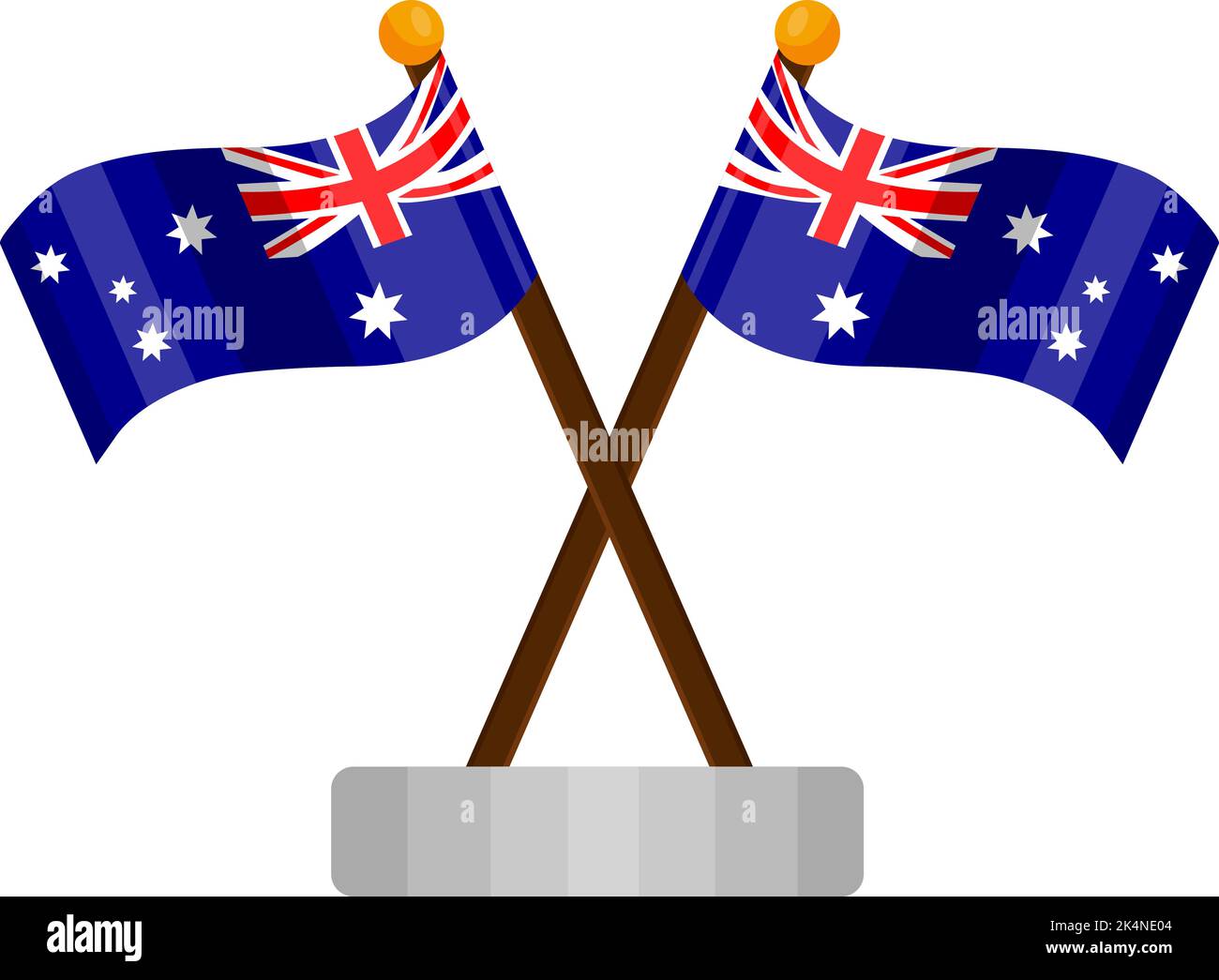 Australian flag, illustration, vector on a white background Stock ...