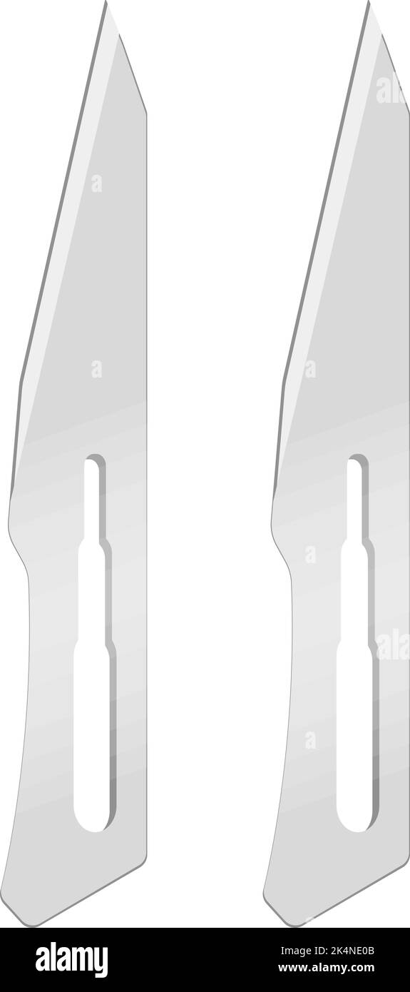 Medical blade, illustration, vector on a white background Stock Vector ...