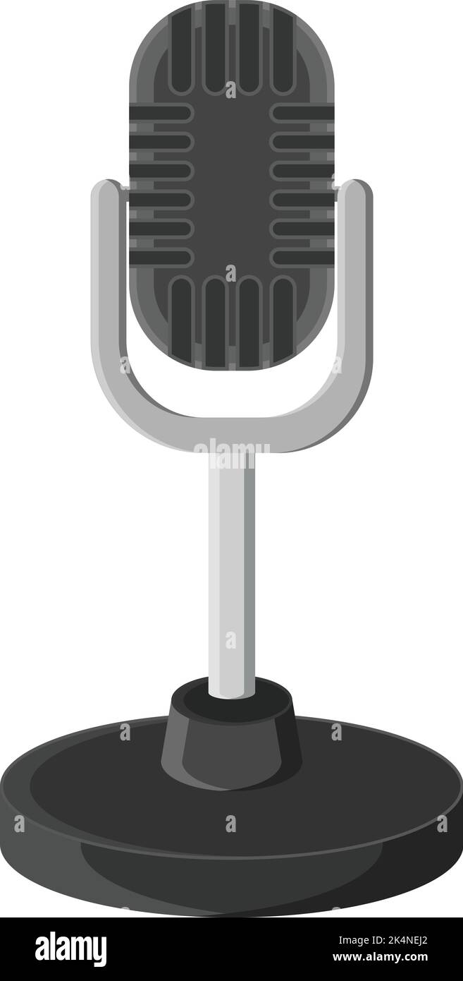 Studio mic, illustration, vector on a white background Stock Vector ...