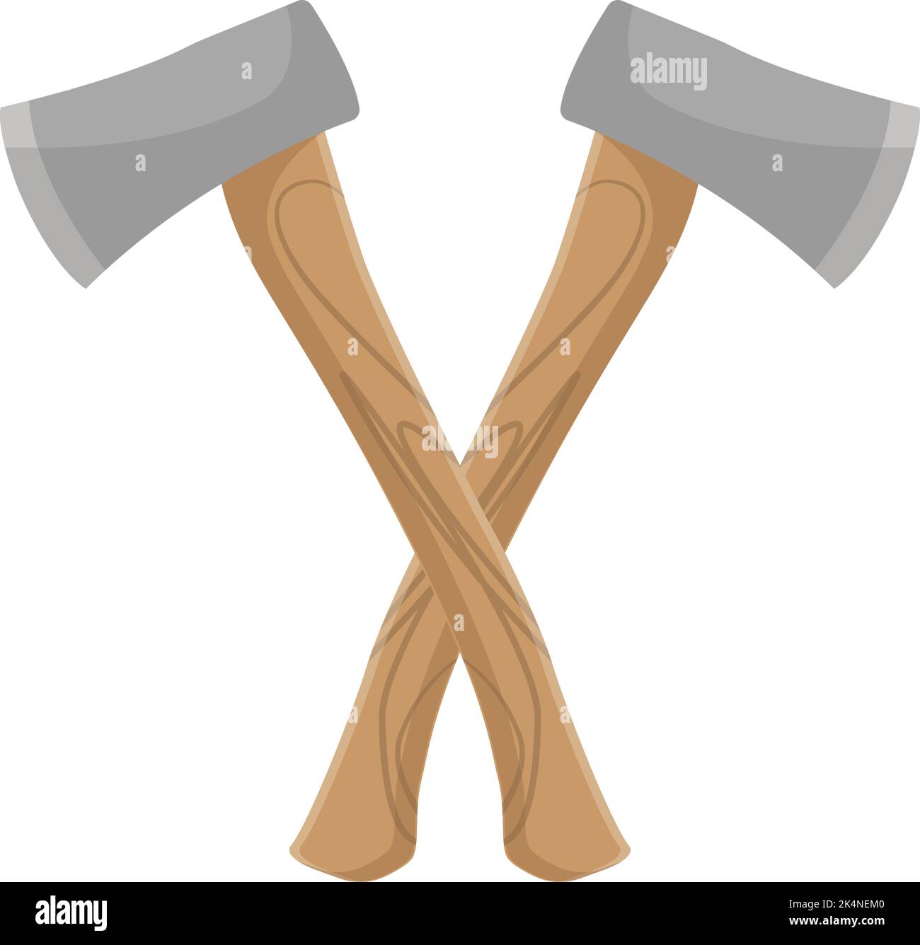 Wooden hatchet, illustration, vector on a white background Stock Vector ...