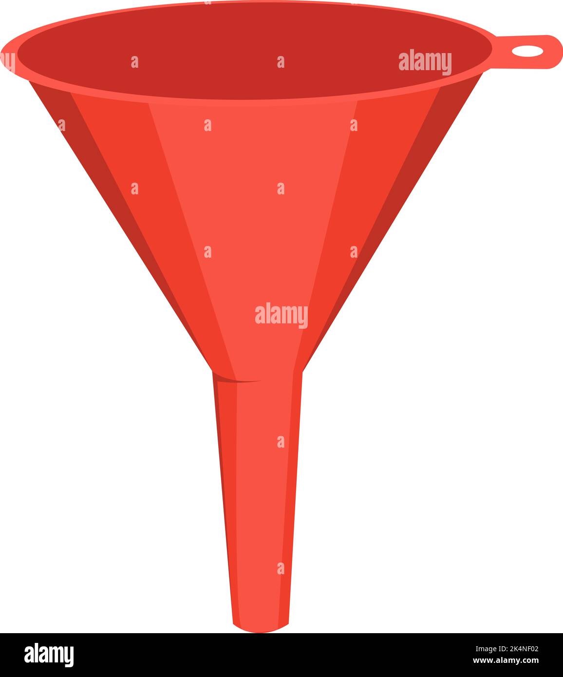 Red oil funnel, illustration, vector on a white background Stock Vector ...