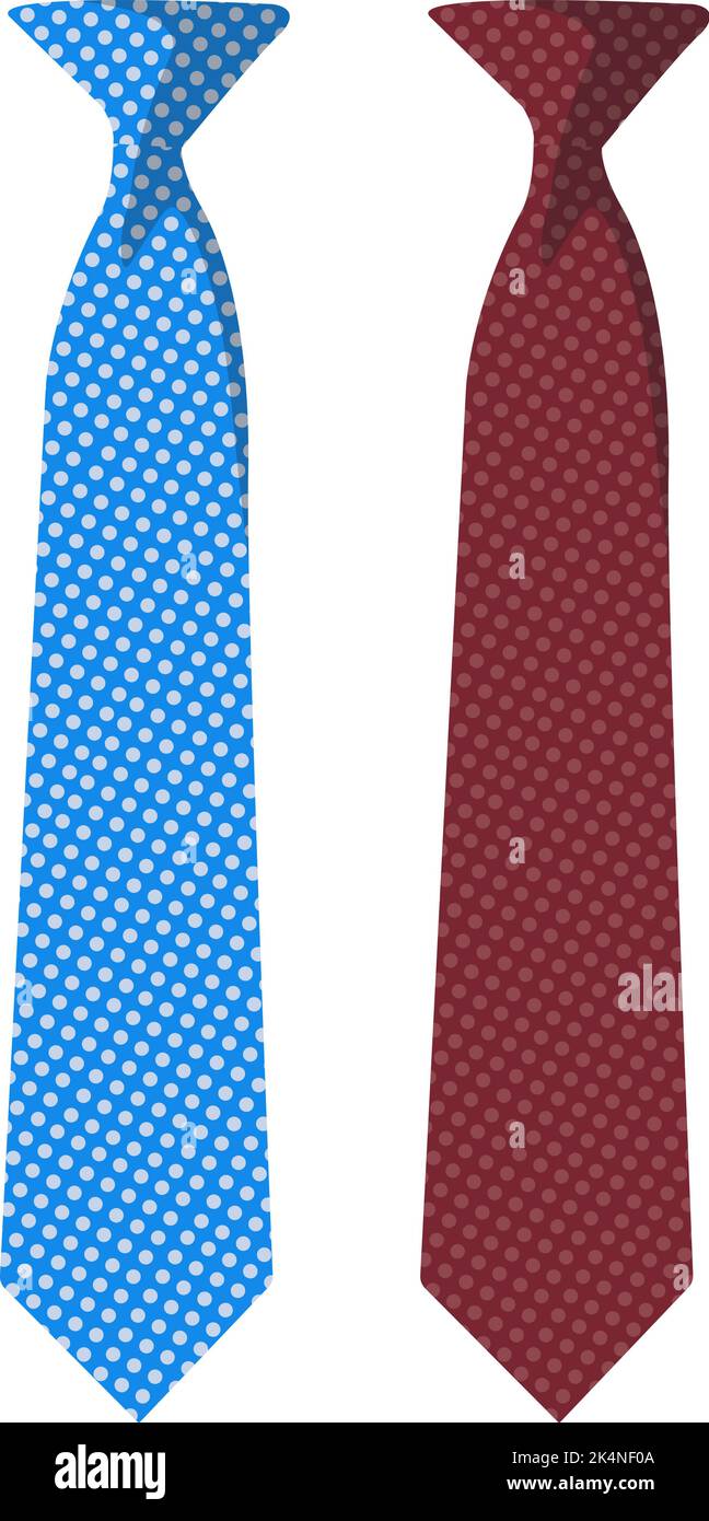 Neck ties, illustration, vector on a white background Stock Vector ...