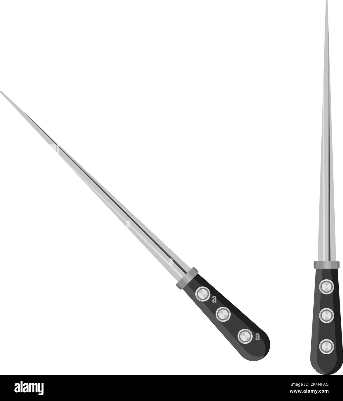 Black ice pick, illustration, vector on a white background Stock Vector ...