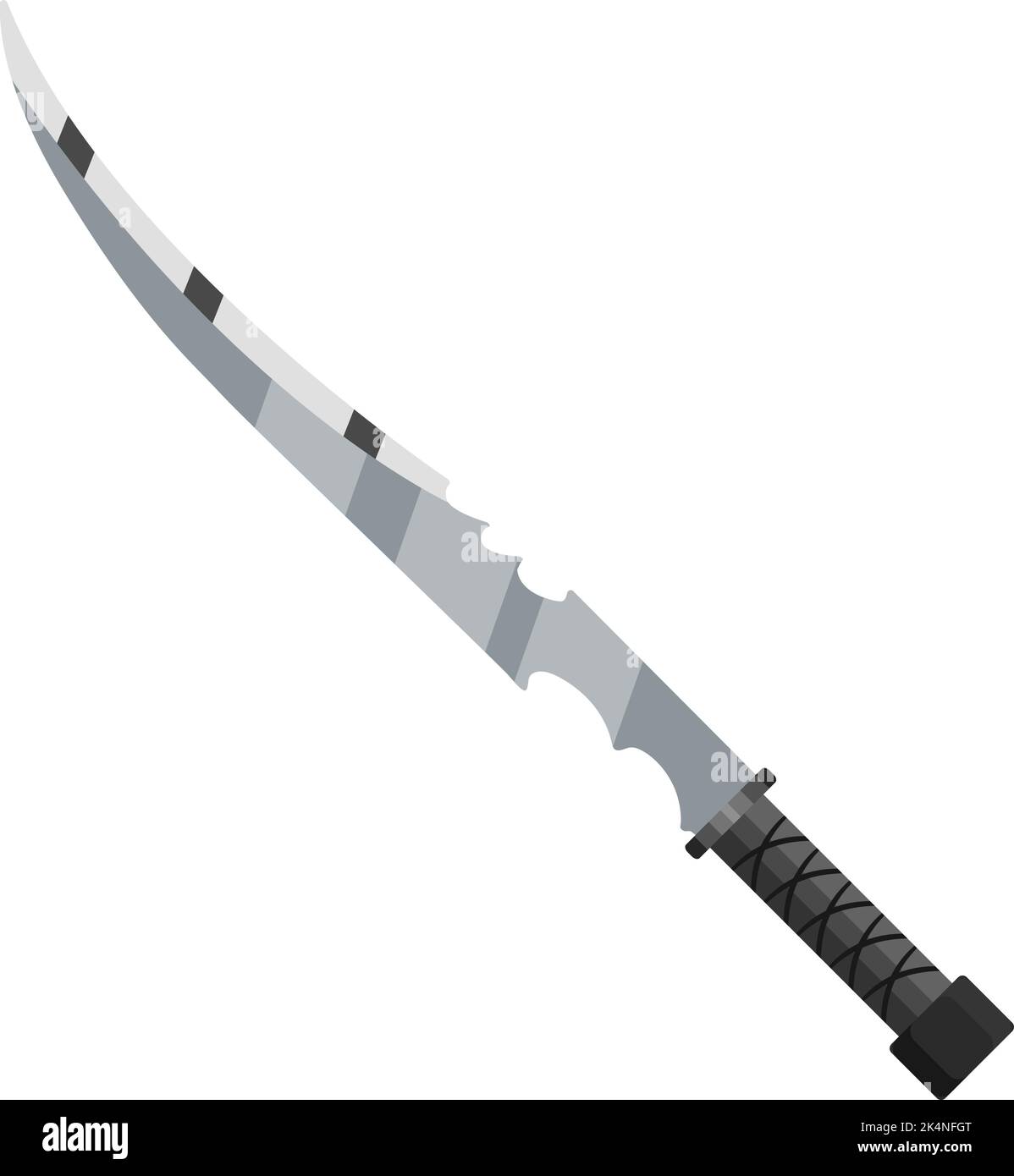 Sharp ninja swords, illustration, vector on a white background Stock ...