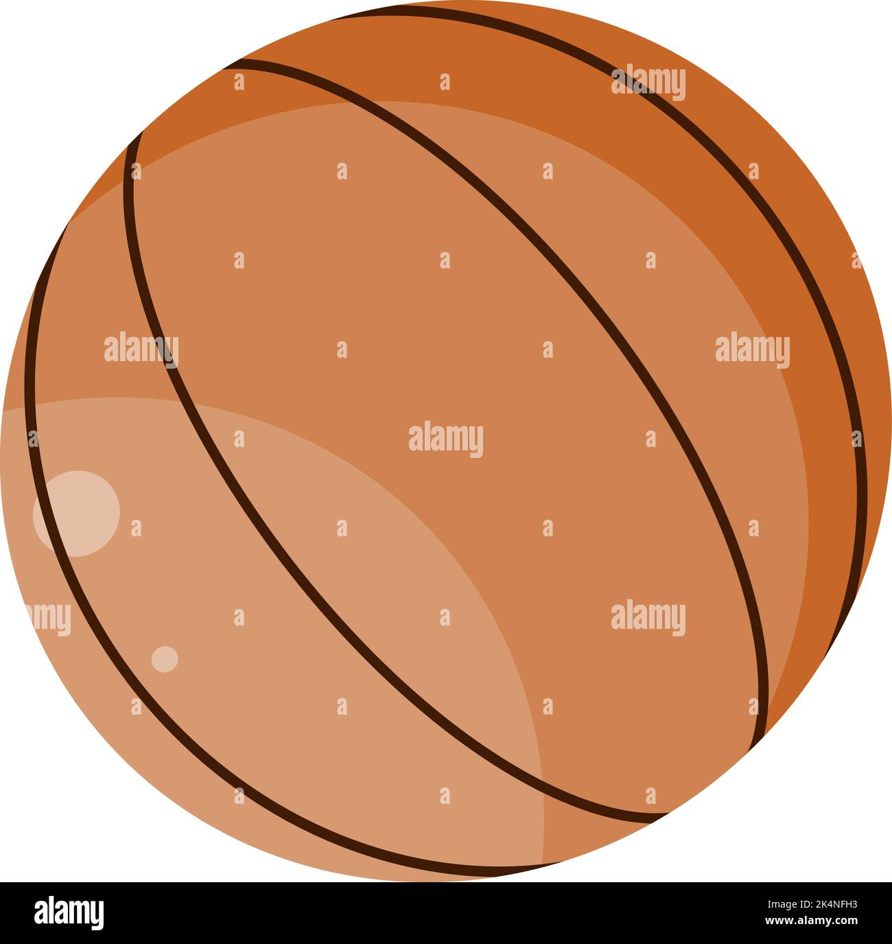 Orange basketball, illustration, vector on a white background Stock ...