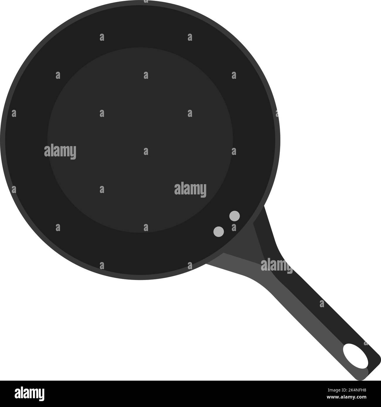 Frying pan, illustration, vector on a white background Stock Vector ...