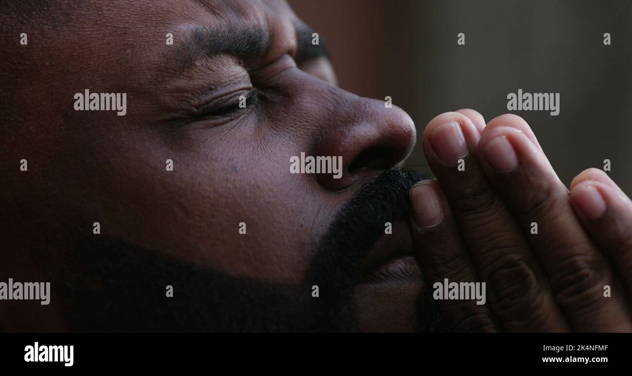 Faith african man looking sky hi-res stock photography and images - Alamy