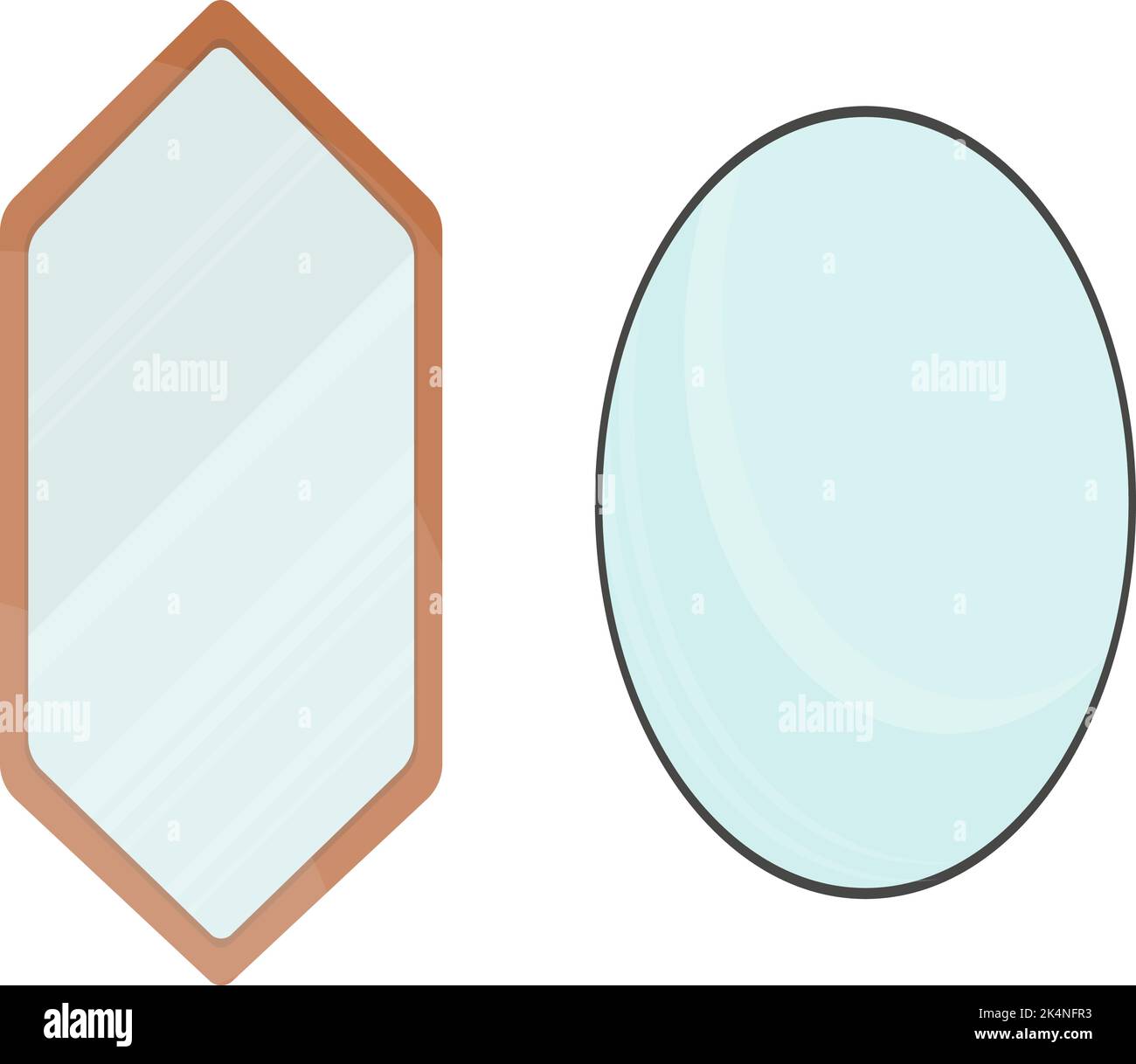 Reflection on wall mirror Stock Vector Images - Alamy