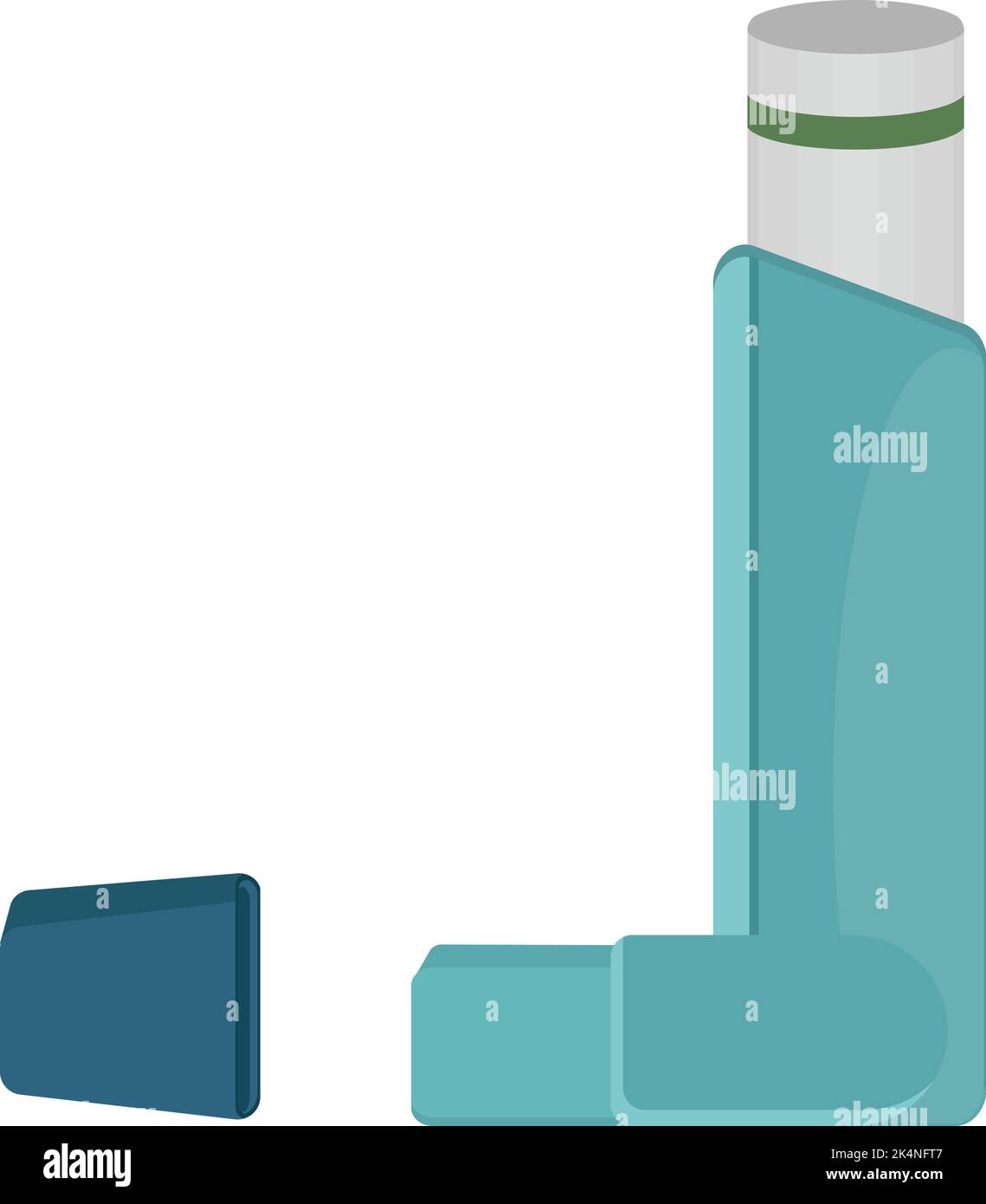 Breathing inhaler, illustration, vector on a white background Stock ...