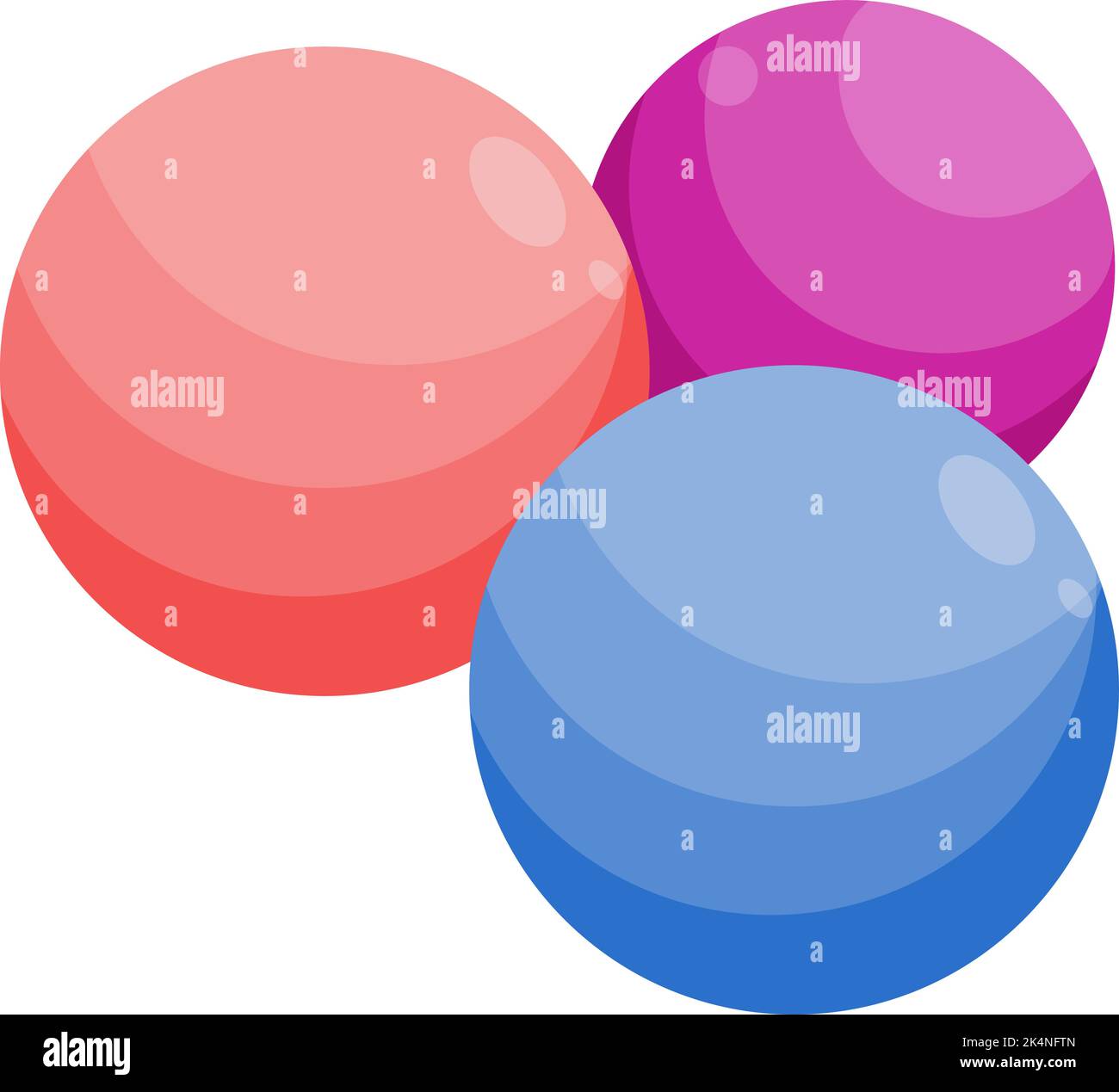 Colorful balls, illustration, vector on a white background Stock Vector ...