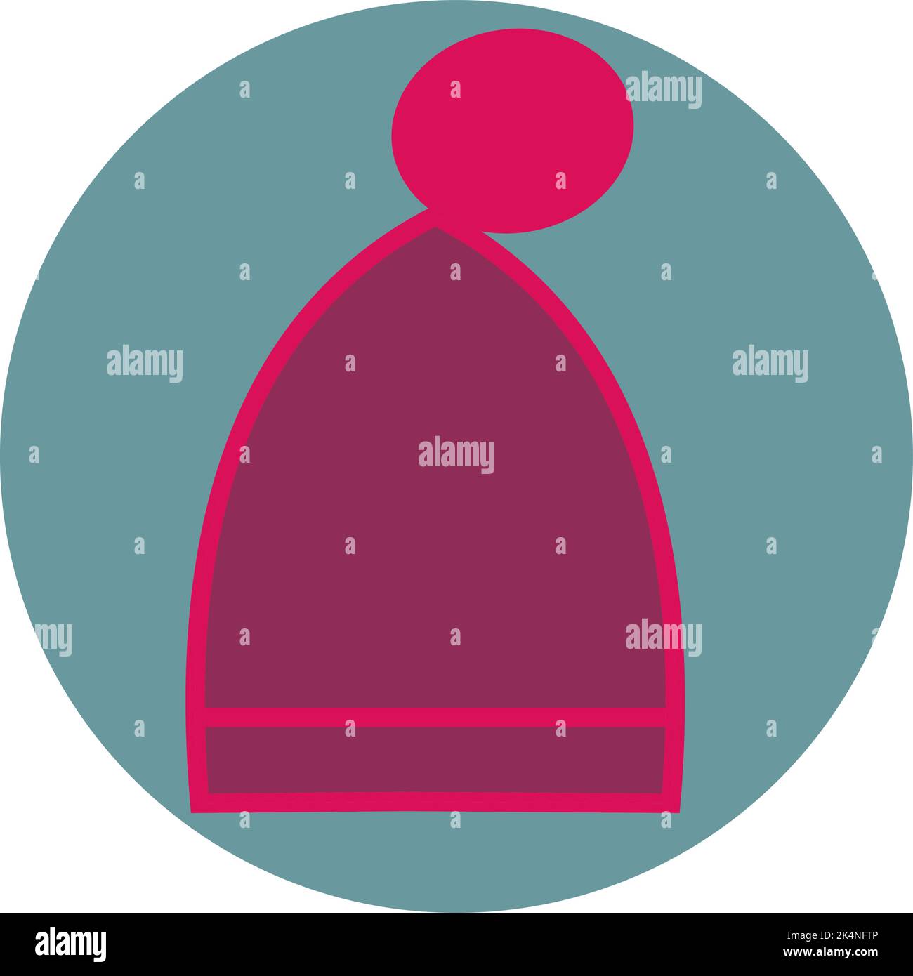 Winter hat, illustration, vector on a white background Stock Vector ...