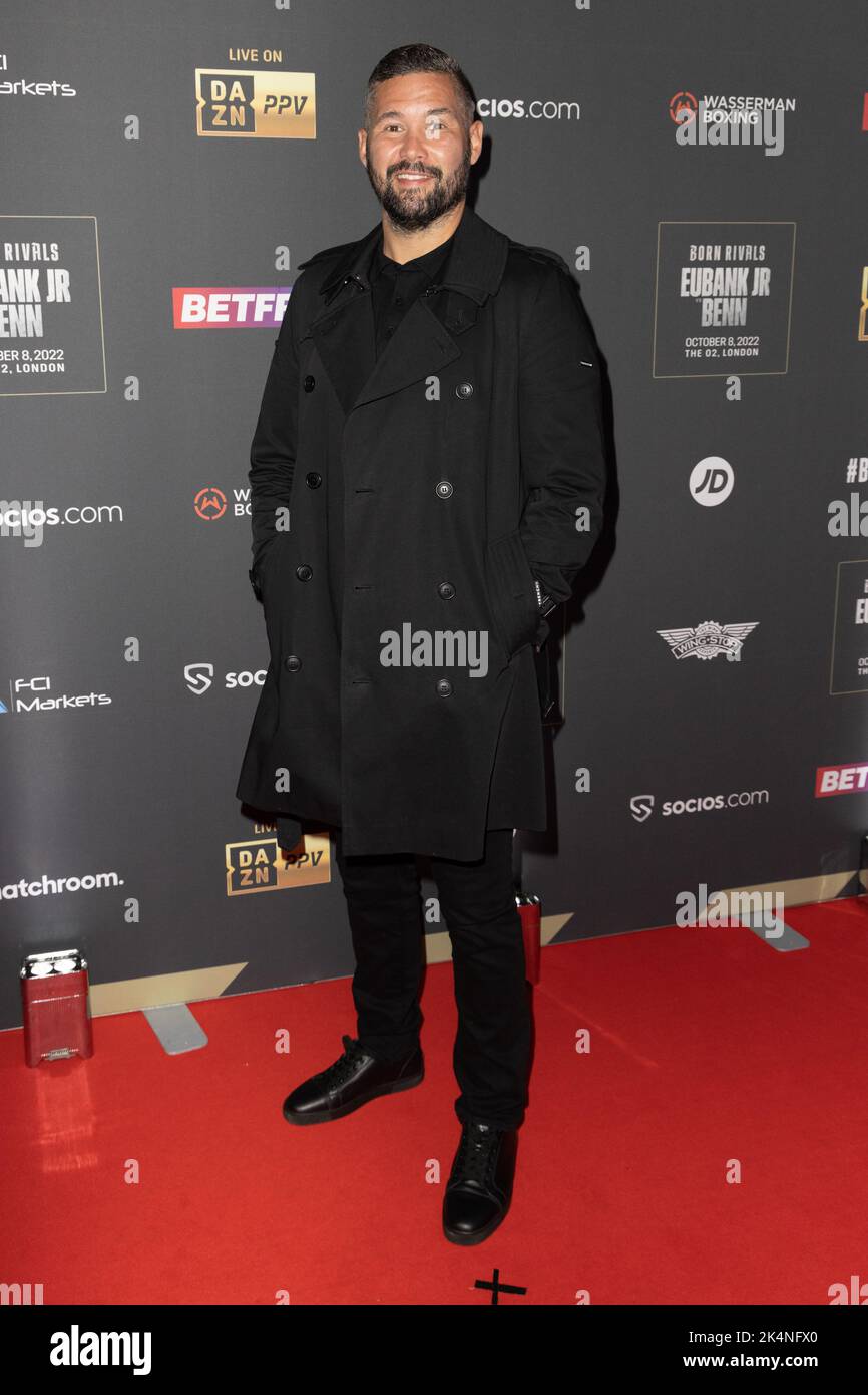 London, UK. 03rd Oct, 2022. Tony Bellow attends the Chris Eubank Jr vs ...