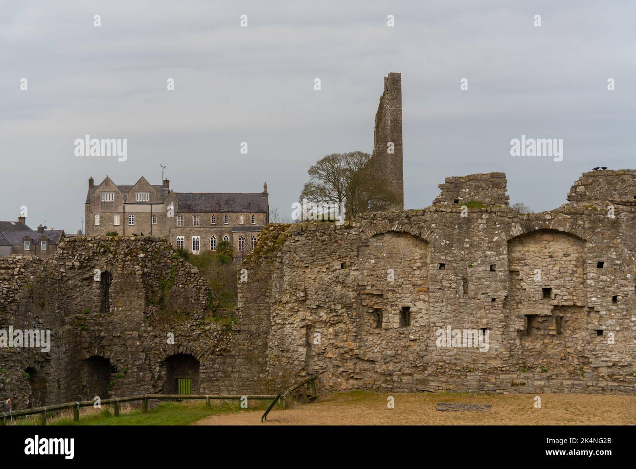The exterior of the Trim Castle in County Meath, Ireland Stock Photo ...