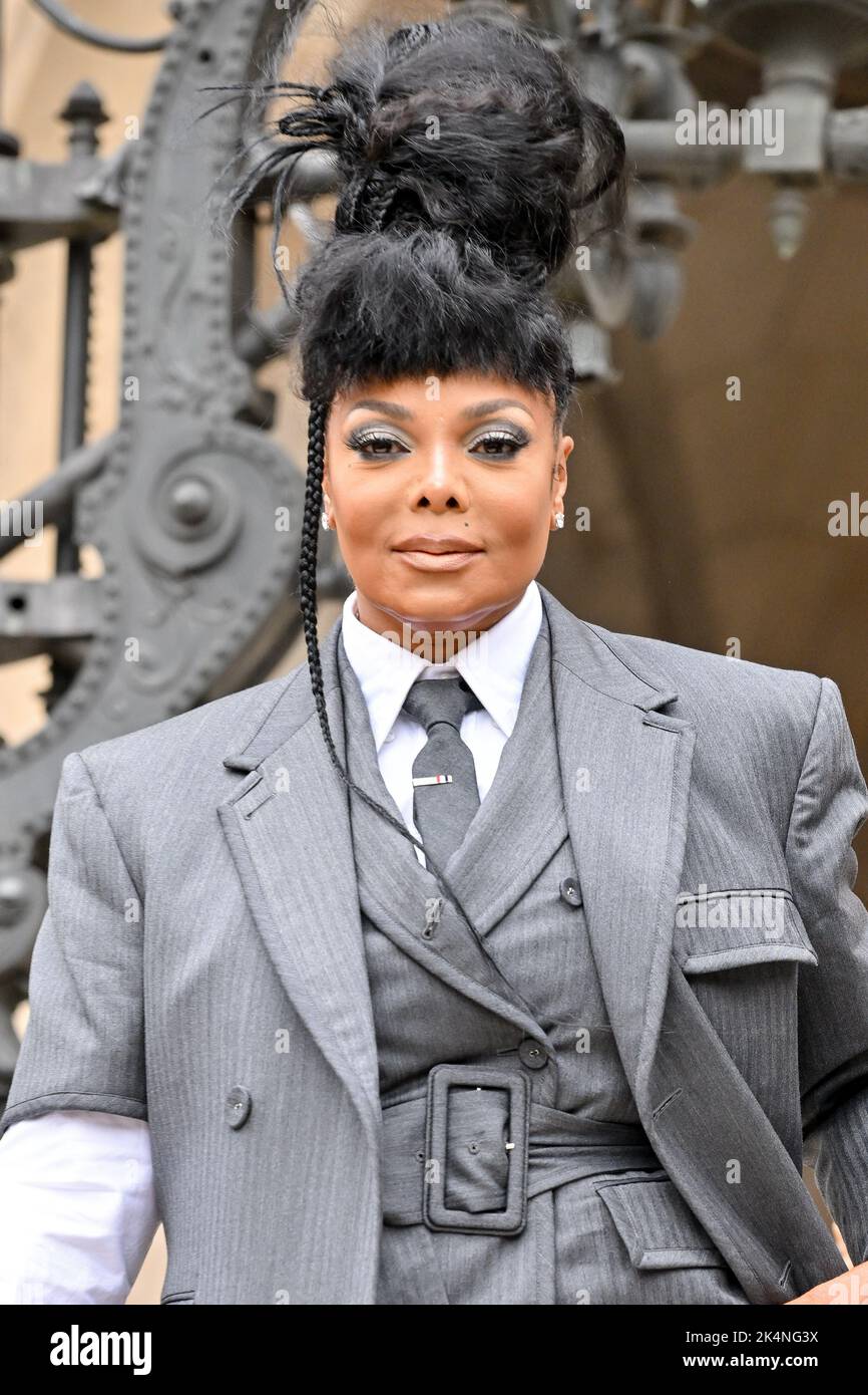 Paris, France, October 3, 2022, Janet Jackson attends the Thom Browne ...