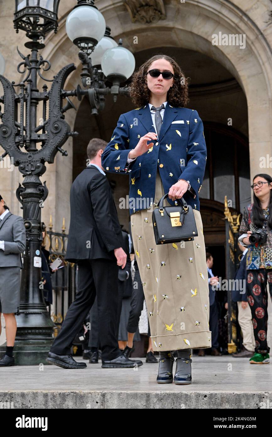 Paris, France, October 3, 2022, Ella Emhof attends the Thom Browne show ...