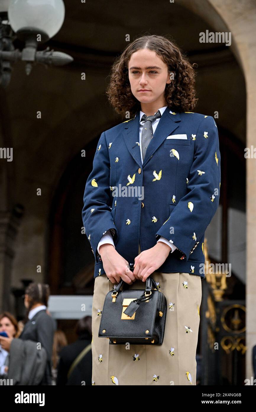 Paris, France, October 3, 2022, Ella Emhof attends the Thom Browne show ...