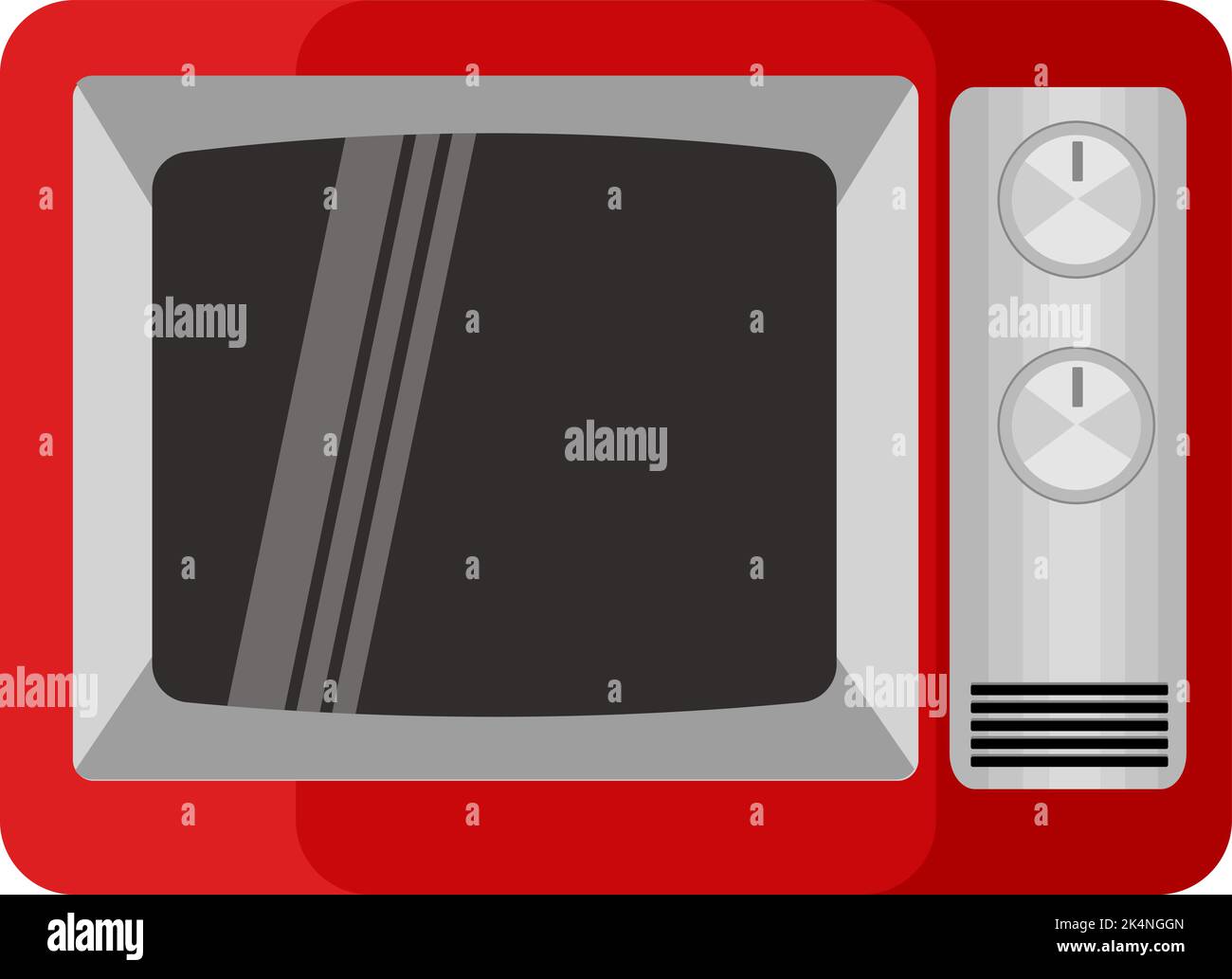 Old red television Stock Vector Images - Alamy