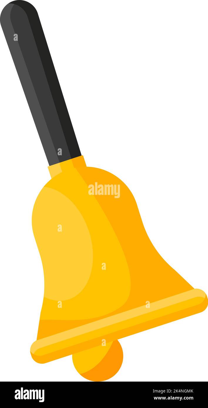 Reminder bell, illustration, vector on a white background Stock Vector ...