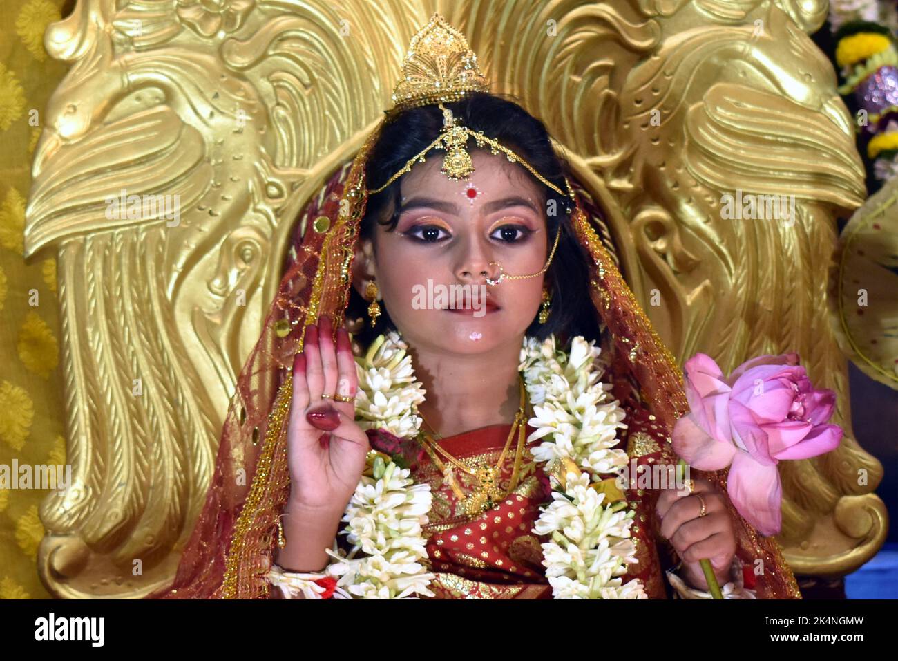 Kolkata, India, (10/3/2022) Sibangini Senapati, a five-year-old girl ...