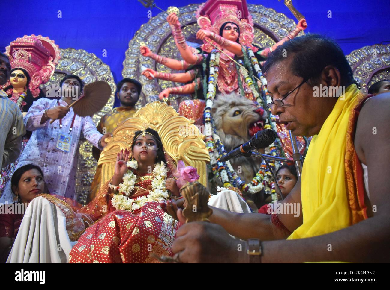 Kolkata, India, (10/3/2022) Sibangini Senapati, a five-year-old girl ...