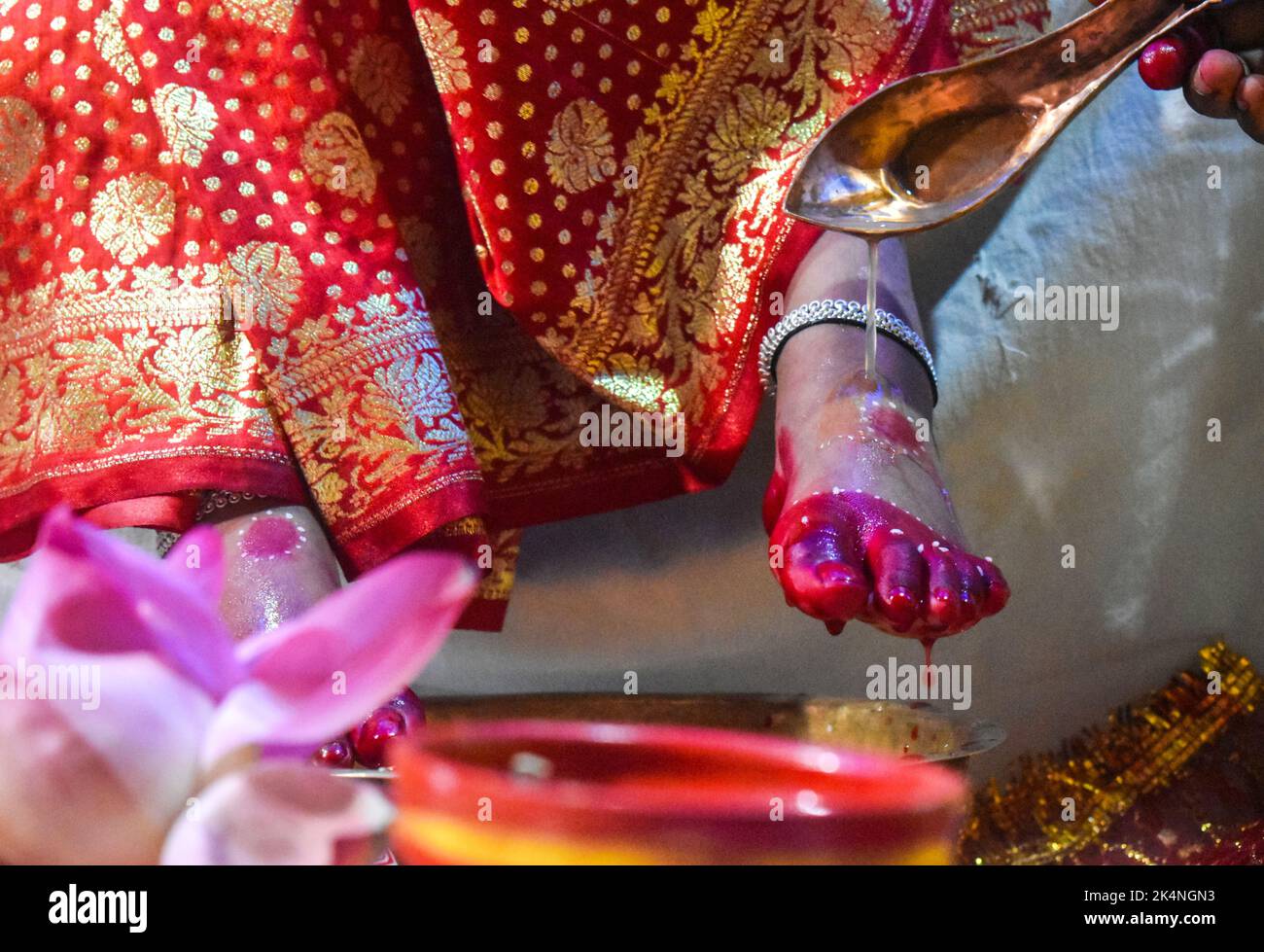 Kolkata, India, (10/3/2022) Sibangini Senapati, a five-year-old girl ...