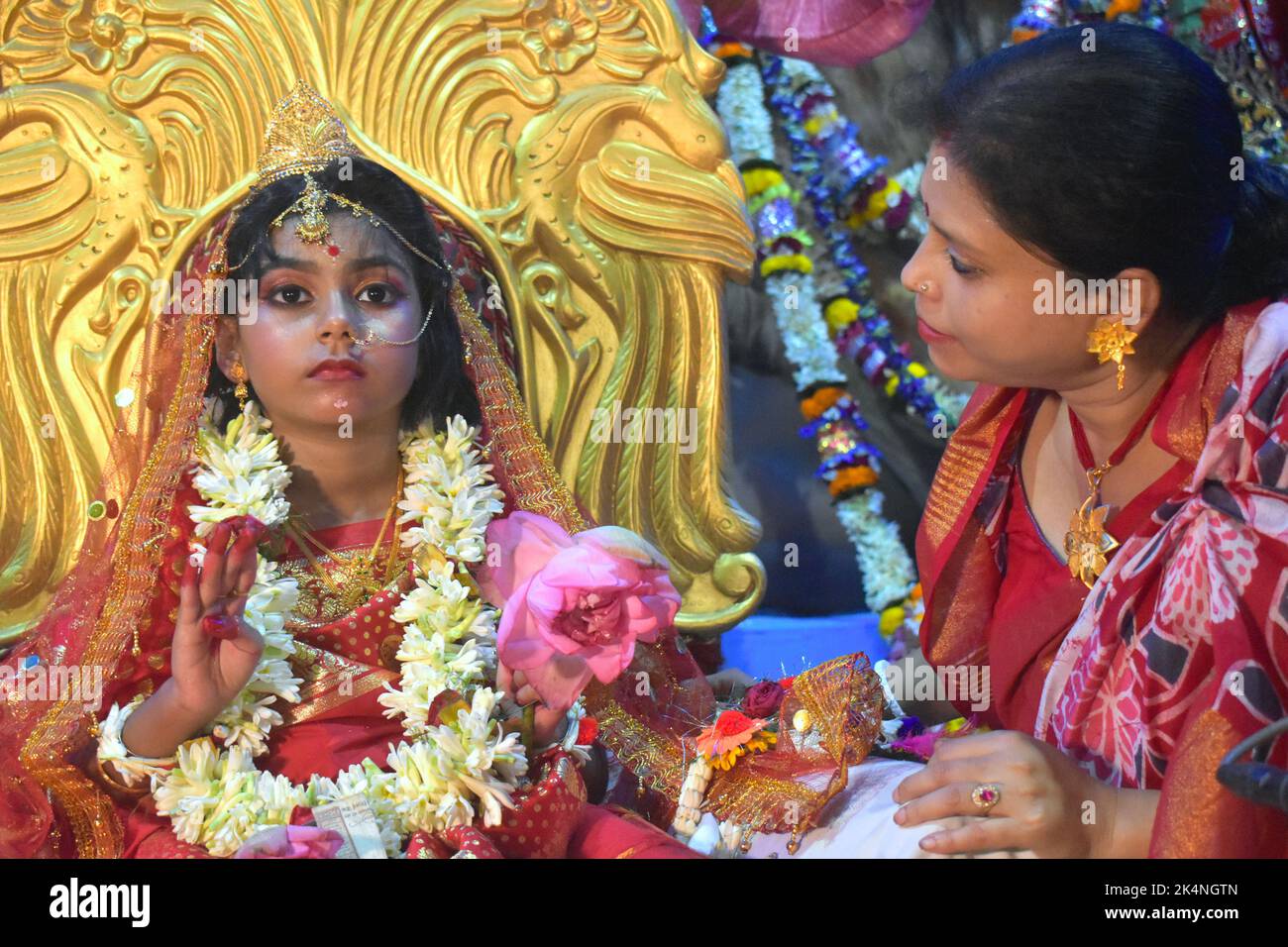 Kolkata, India, (10/3/2022) Sibangini Senapati, a five-year-old girl ...
