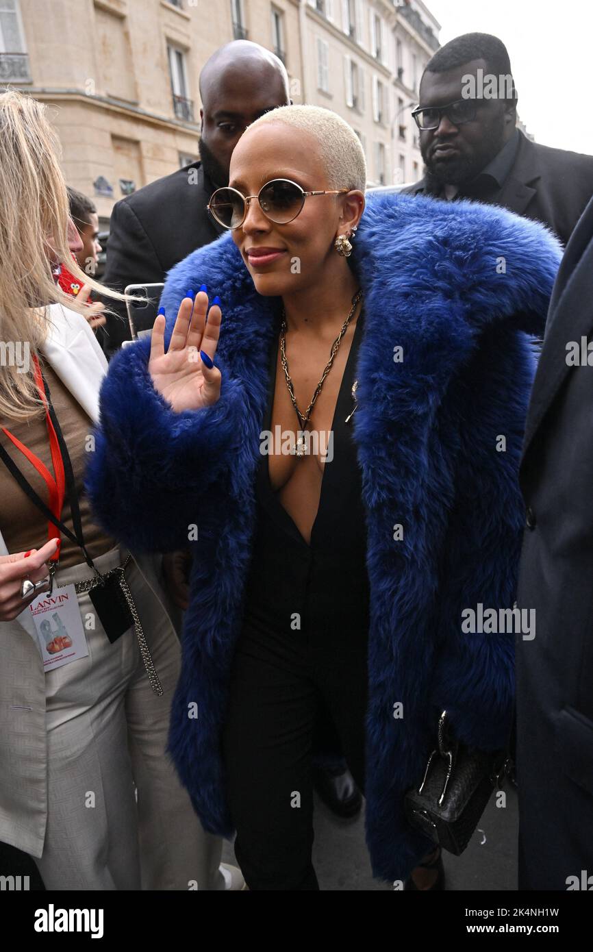 Paris, France on October 3, 2022. Doja Cat attends the Lanvin show ...
