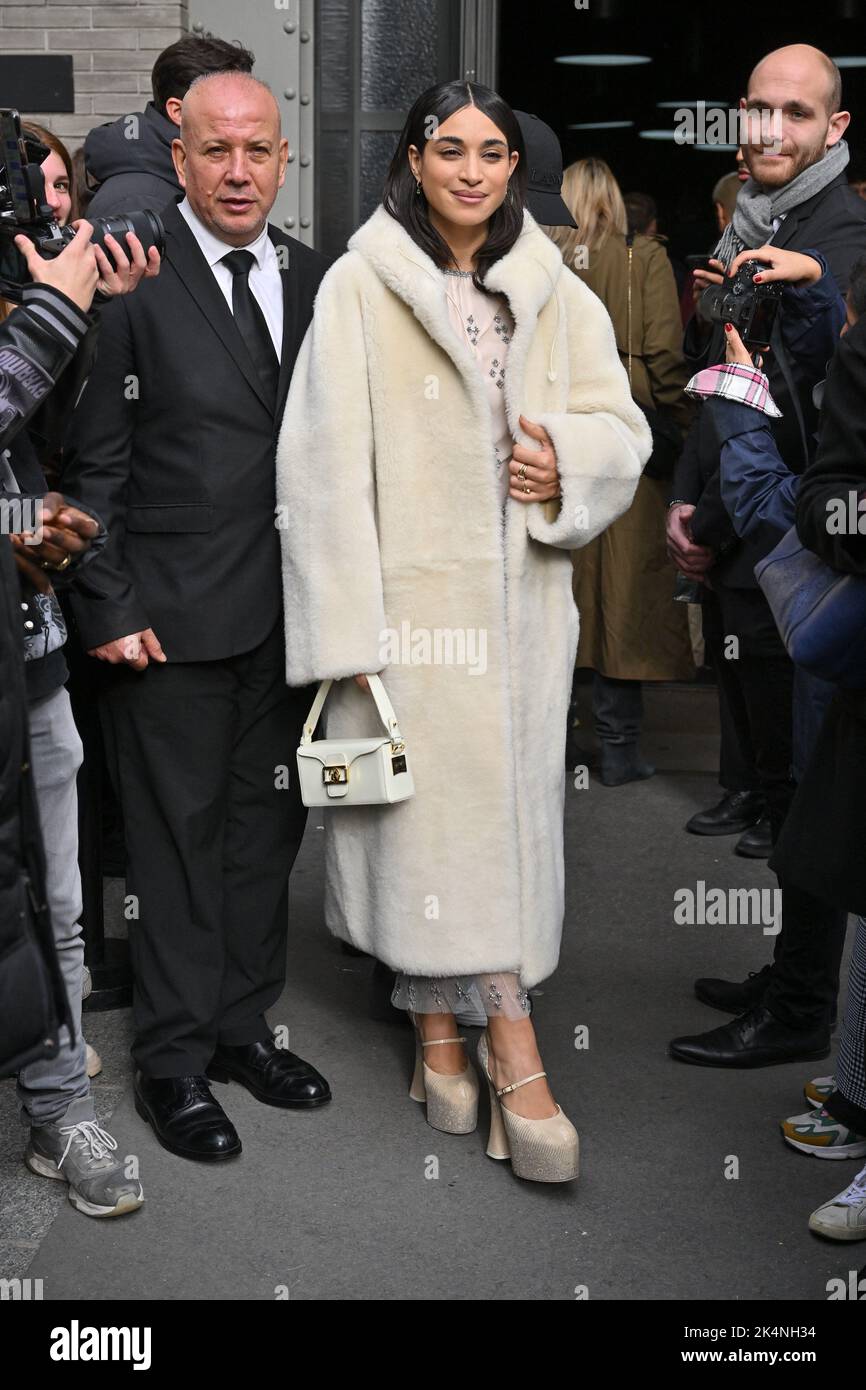 Paris, France on October 3, 2022. Camelia Jordana attends the Lanvin ...