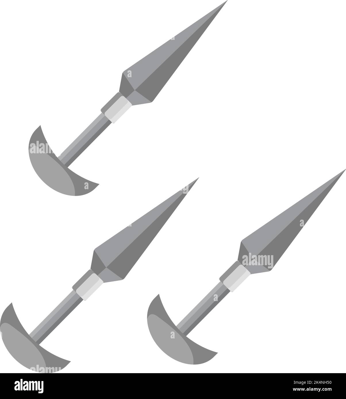 Ninja soldier weapon, illustration, vector on a white background Stock ...