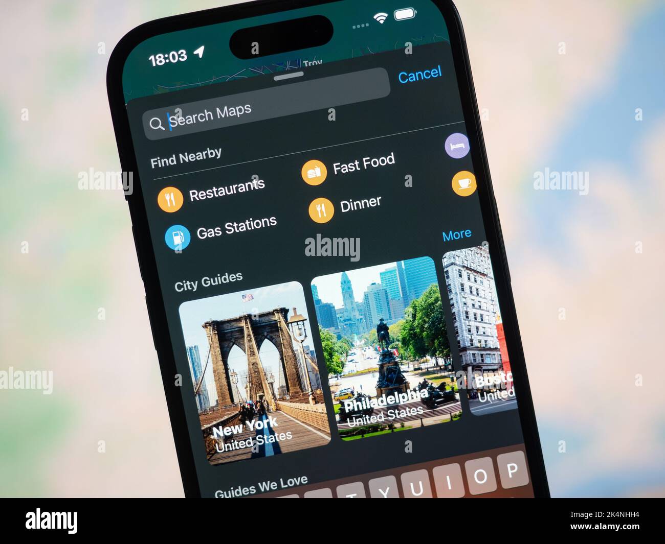 Galati, Romania - October, 03 2022: Apple Maps with New York on an ...