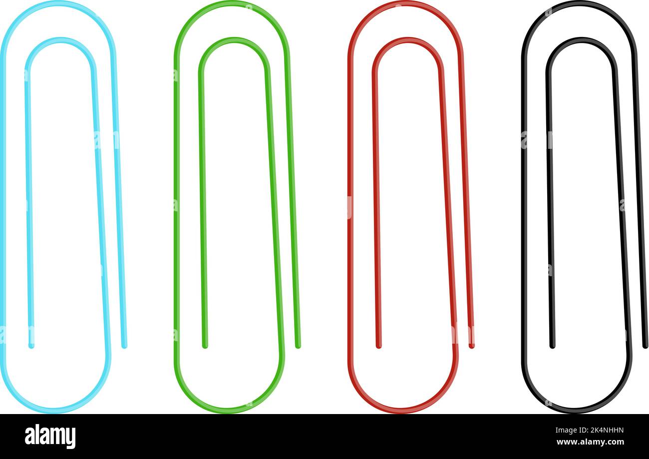 Colorful Paper binders, illustration, vector on a white background ...