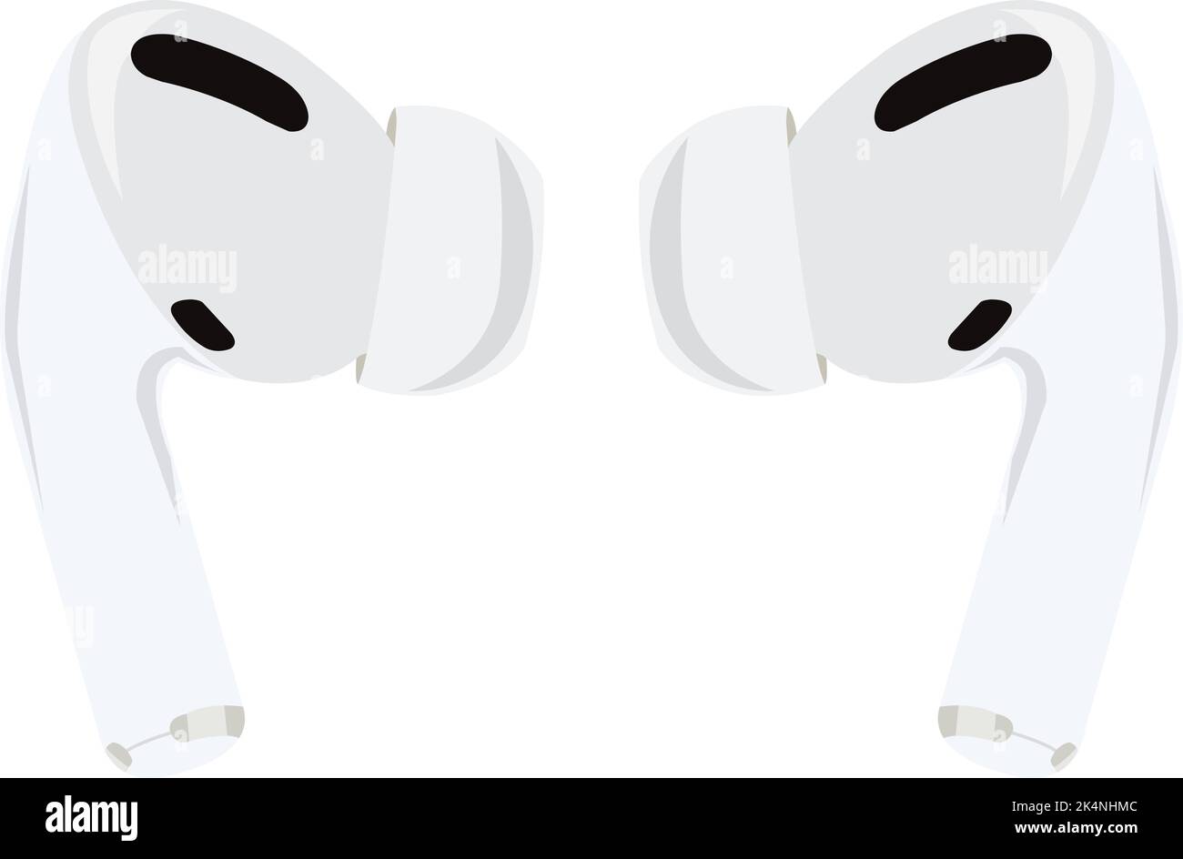 Android wireless earphones, illustration, vector on a white background ...