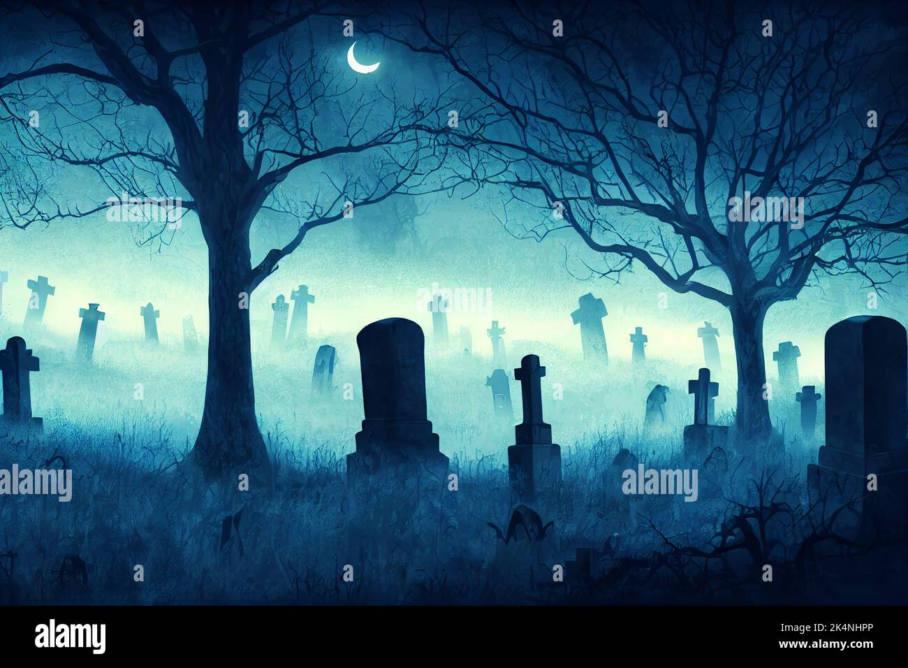 Graveyard night man hi-res stock photography and images - Alamy