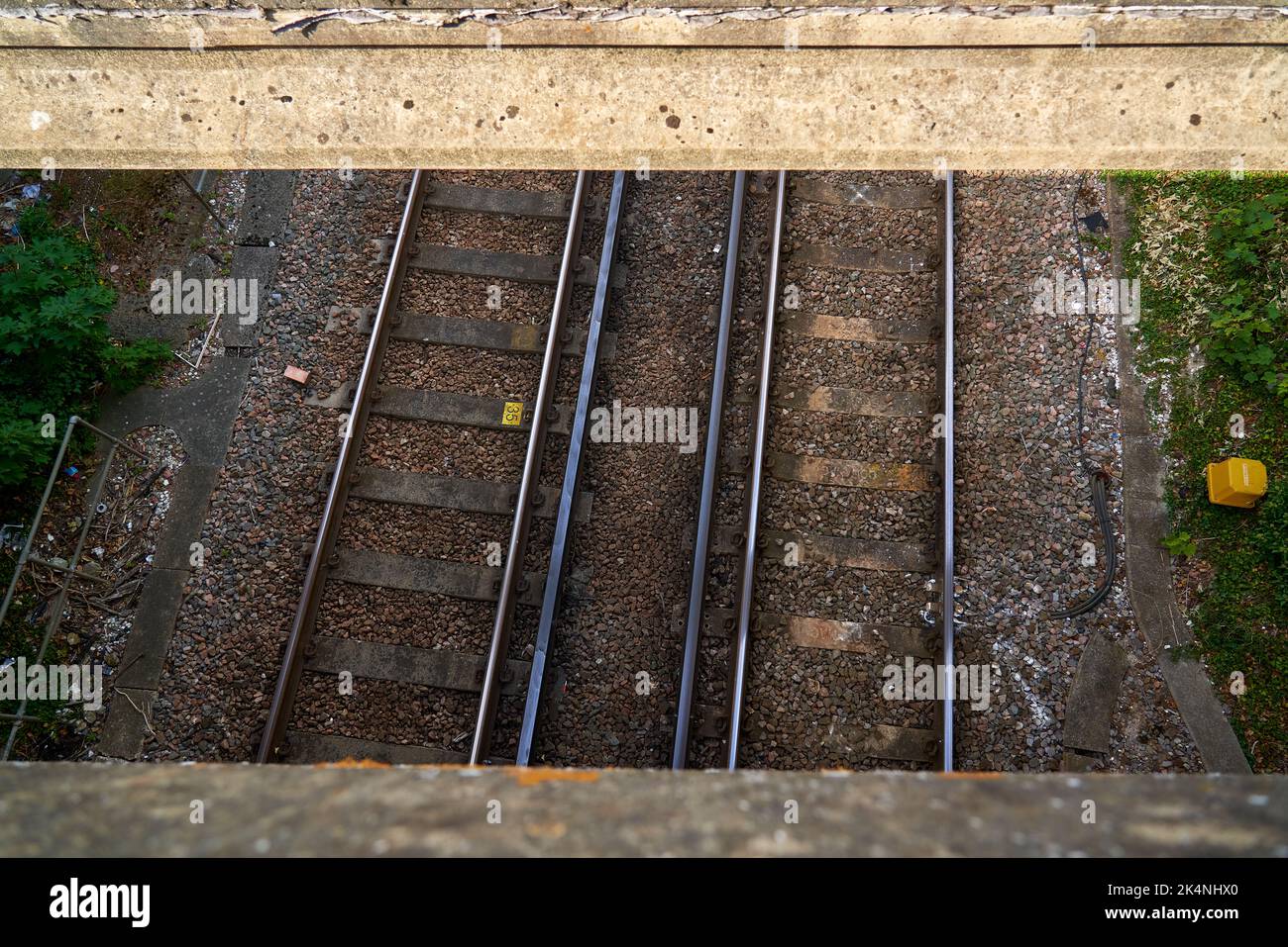 Rail track top down hi-res stock photography and images - Alamy