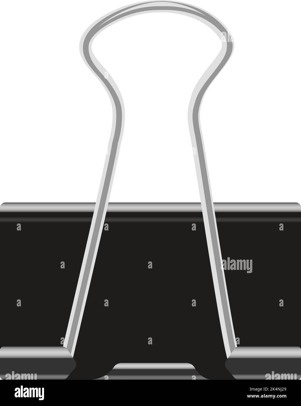 Black paper binder, illustration, vector on a white background Stock ...