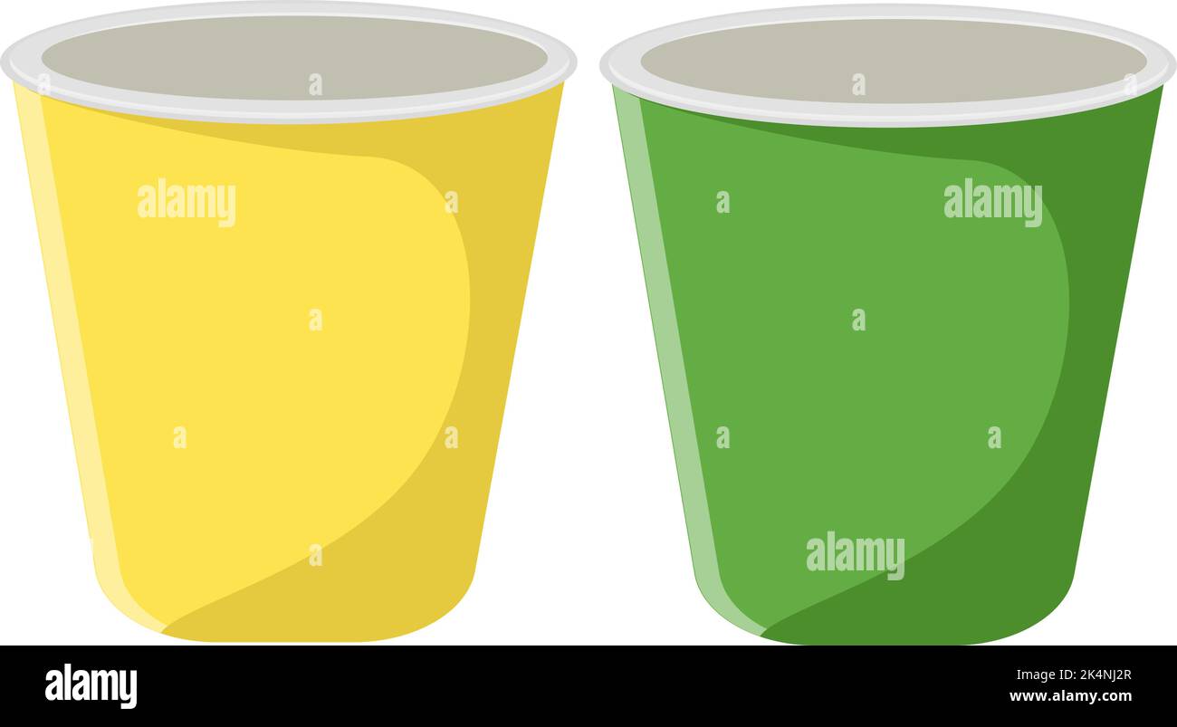 Juice paper cups, illustration, vector on a white background Stock ...