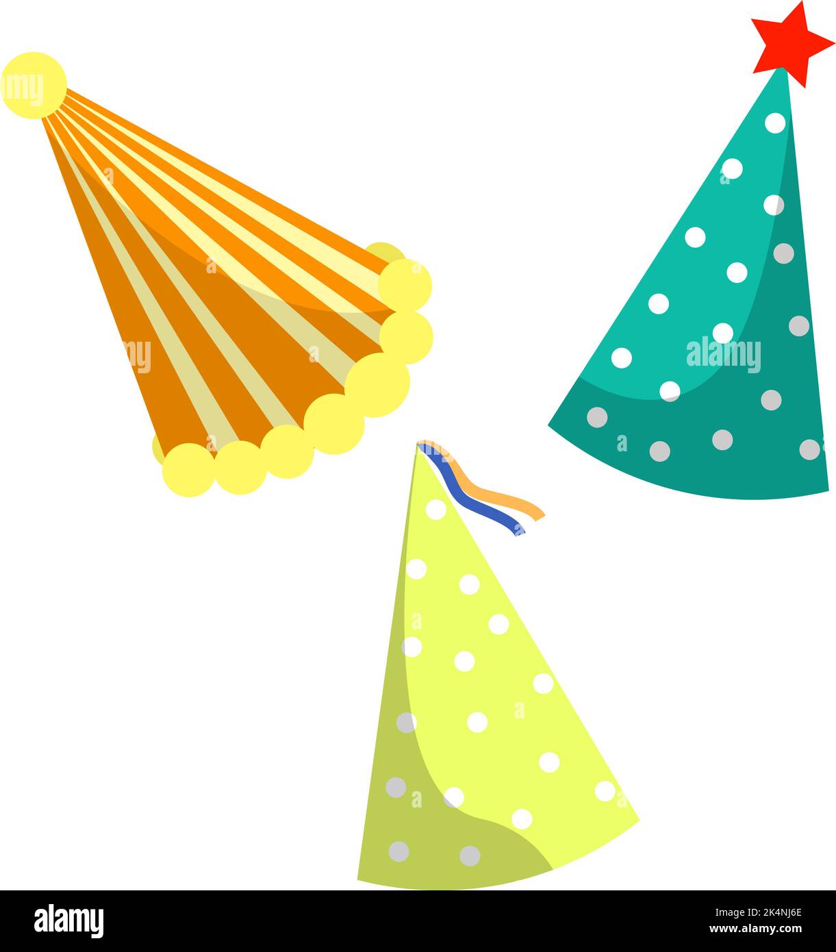 Set birthday party hats Cut Out Stock Images & Pictures - Alamy