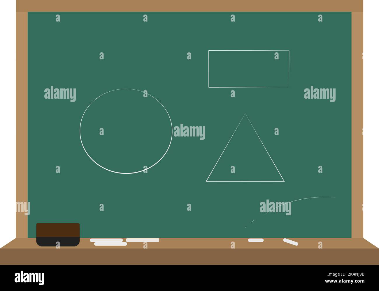 School blackboard, illustration, vector on a white background Stock ...
