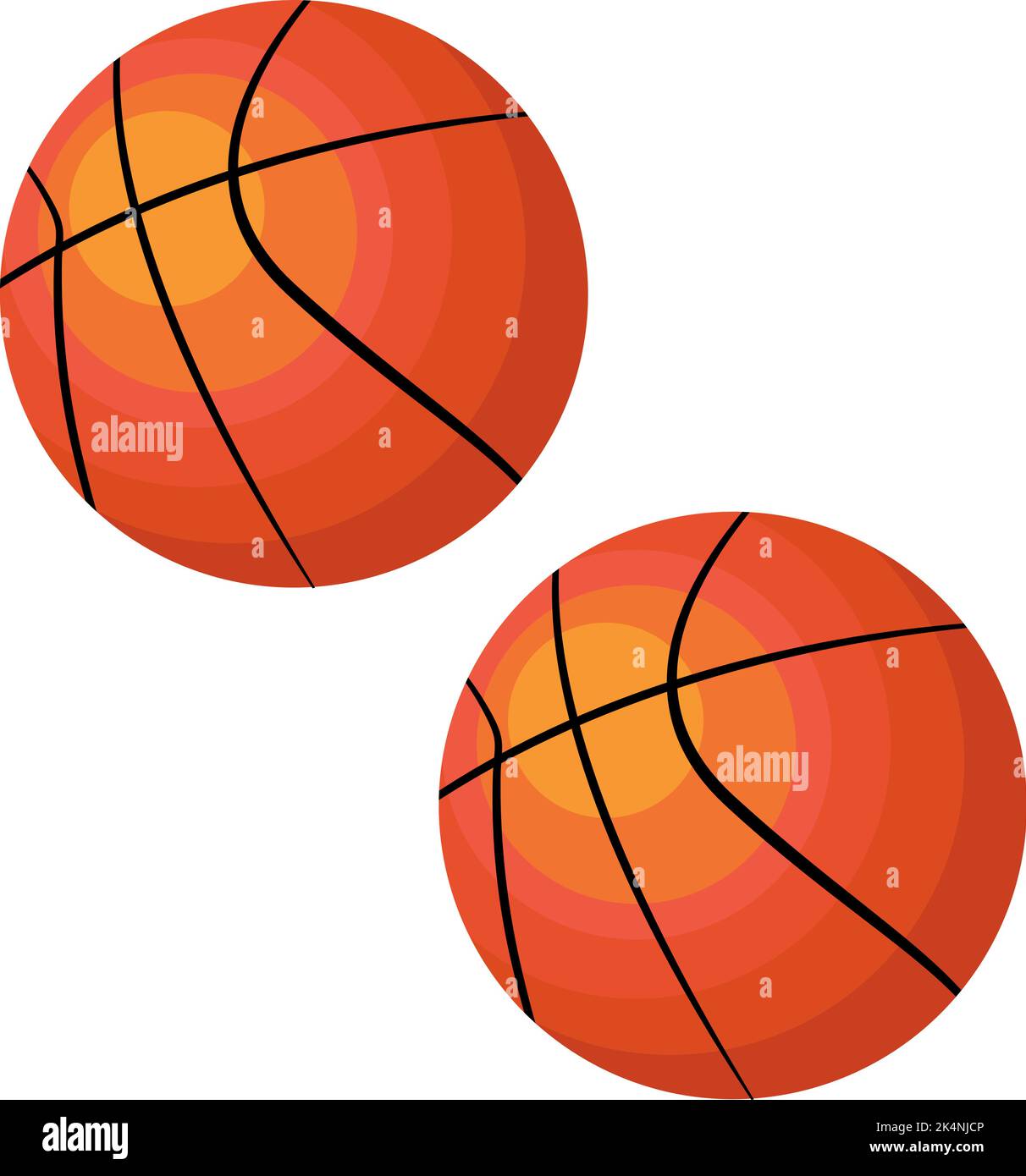 Championship basketball balls, illustration, vector on a white ...